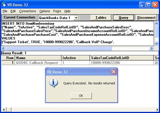Qodbc Desktop How To Insert Data Into Itemnoninventory Using Qodbc Powered By Kayako Help
